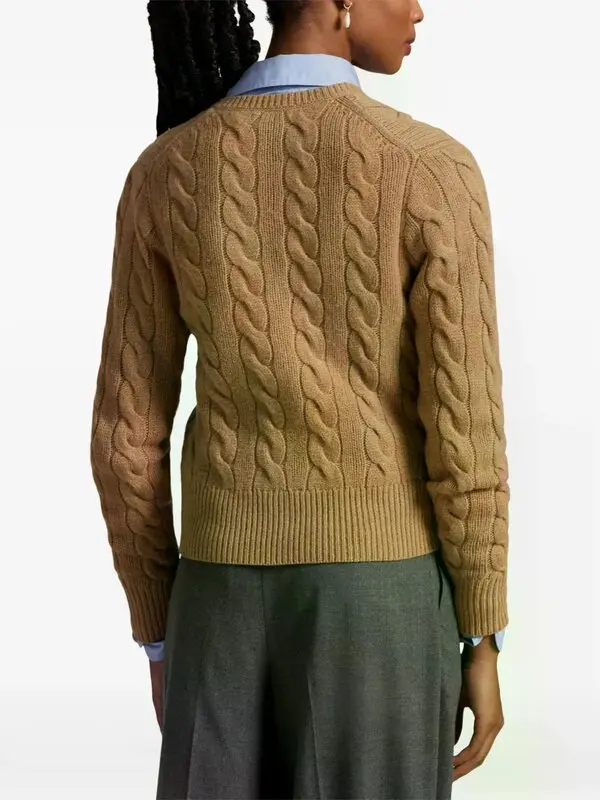 Polo Ralph Lauren Cable-knit Cardigan With Rib-knit Trims
