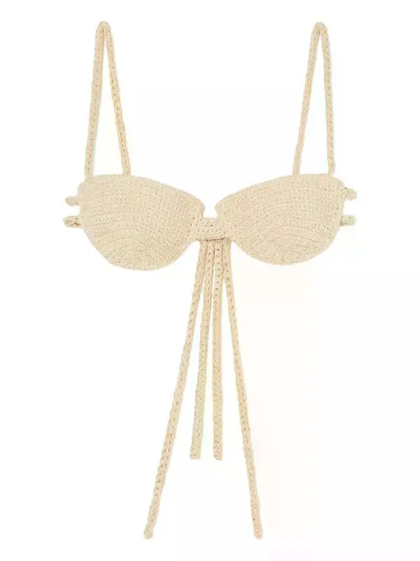 Alanui Balconette Self-tie Bra - Neutrals