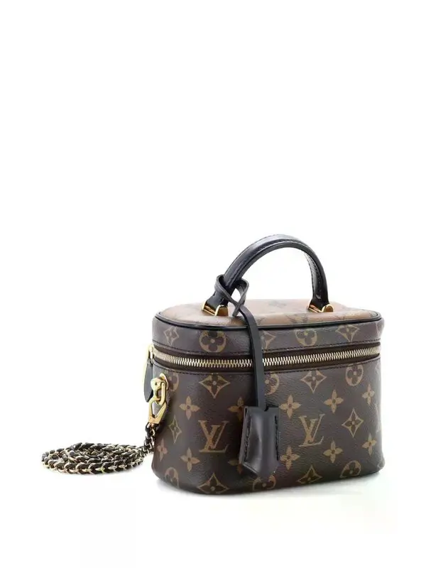 LOUIS VUITTON Vanity Handbag Reverse Monogram Canvas Pm - Brown