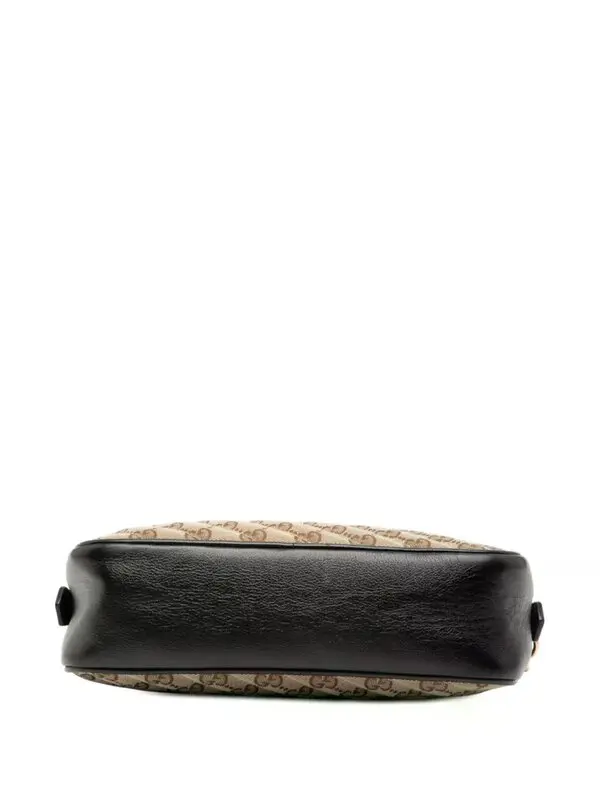Gucci Small Gg Marmont Matelassé Canvas And Leather Crossbody Bag - Brown