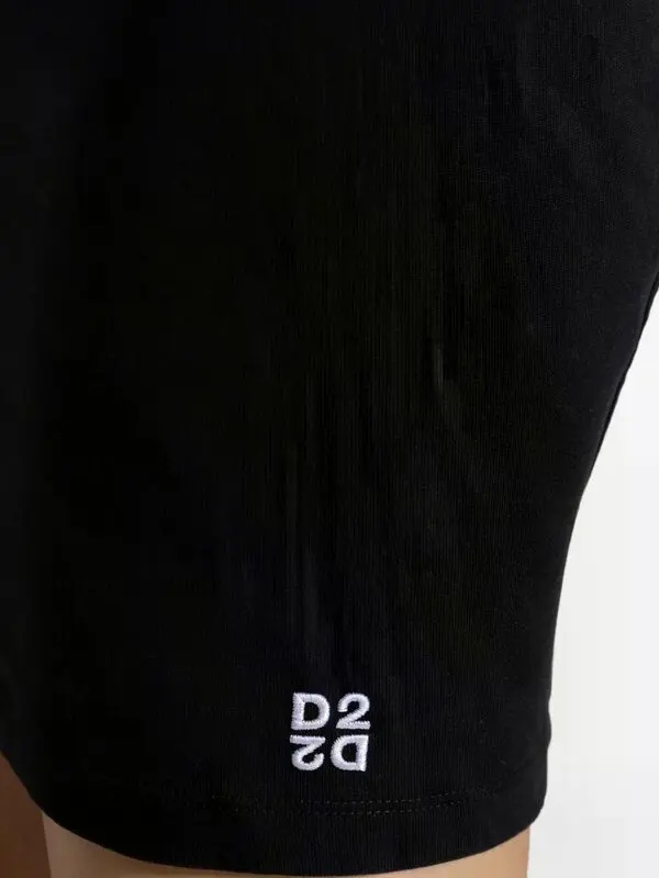 Dsquared2 Cotton Racerback Mini Dress - Black