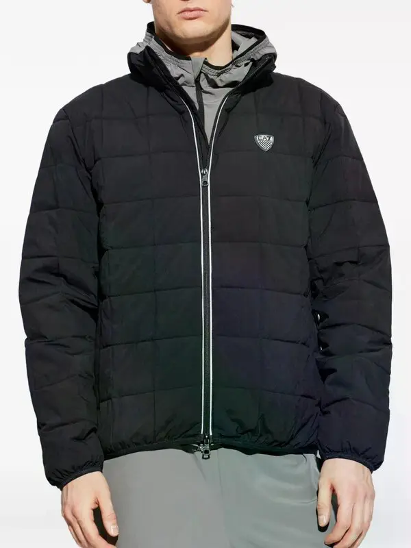 EA7 Logo-patch Quilted Jacket - Black