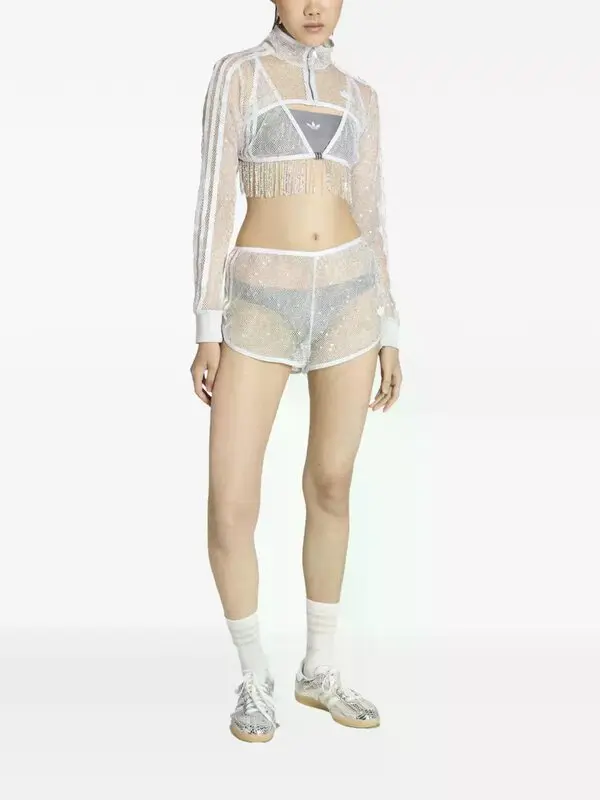 Adidas Sequin Embellished Fringed Set Top