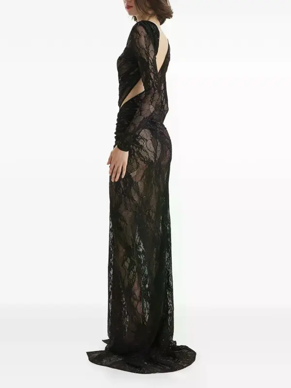 2310 STUDIO Lace Cut-out Maxi Dress