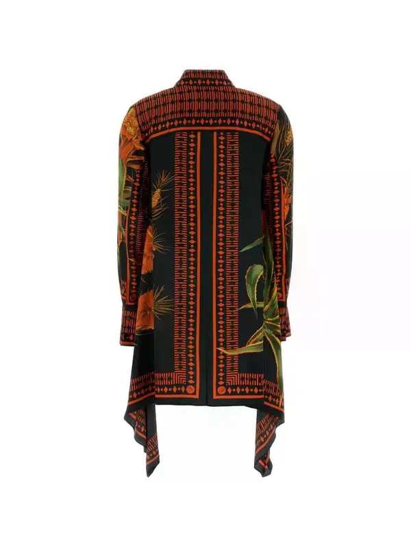 Blumarine Printed Mini Shirt Dress - Black