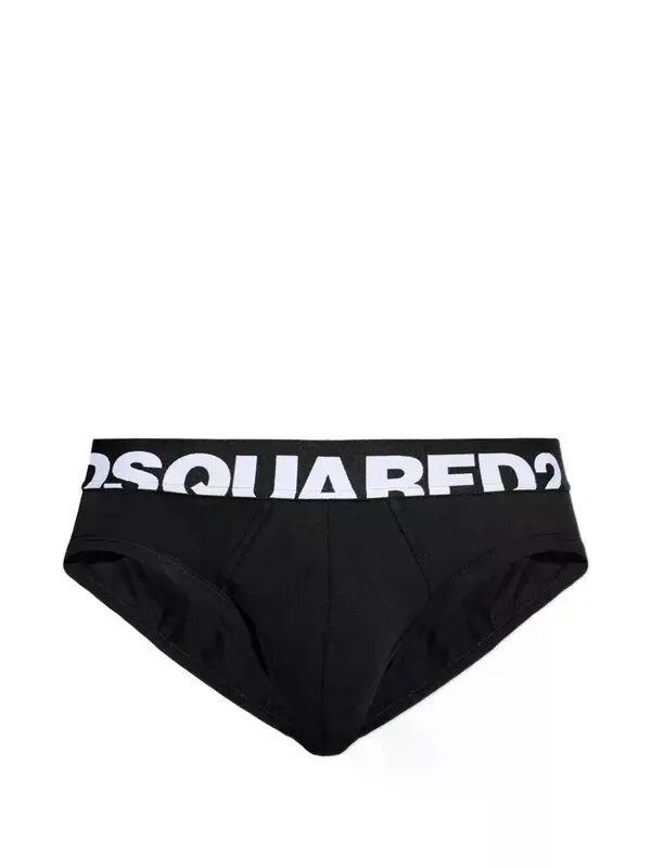 Dsquared2 Logo Waistband Briefs - Black