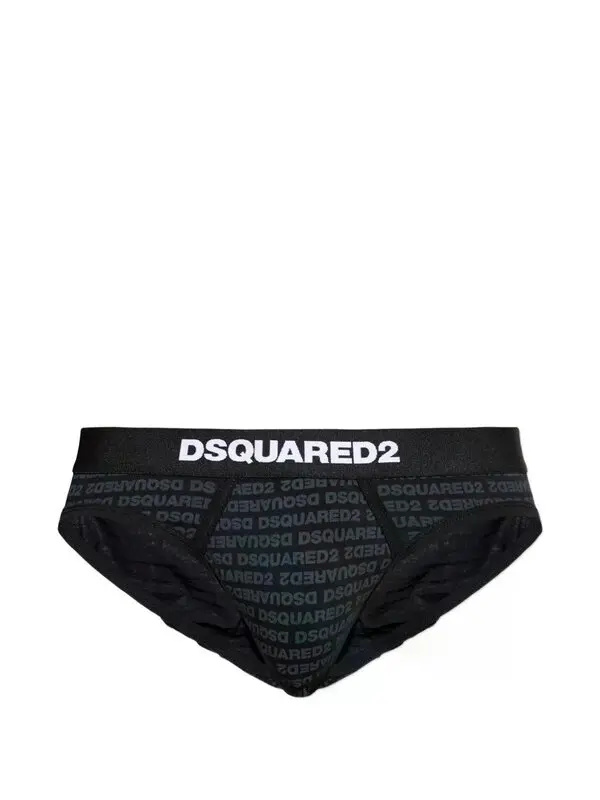 Dsquared2 Logo Waistband Briefs - Black