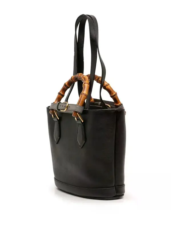 Gucci Small Calfskin Bamboo Diana Convertible Bucket Bag
