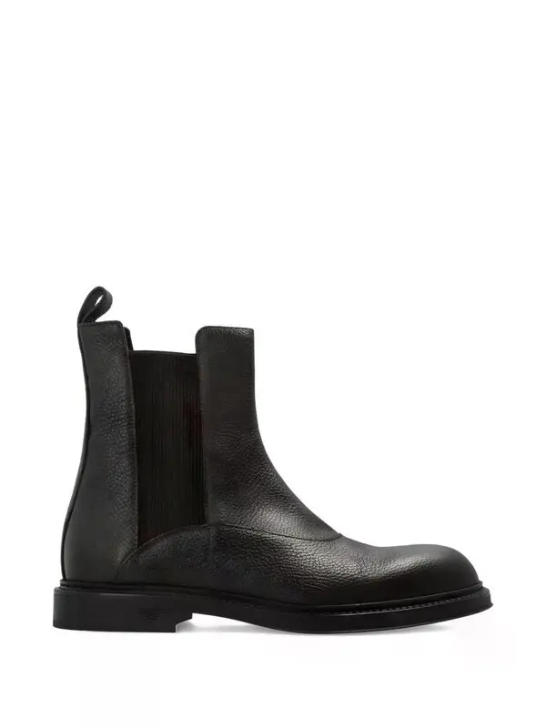 Emporio Armani Leather Chelsea Boots