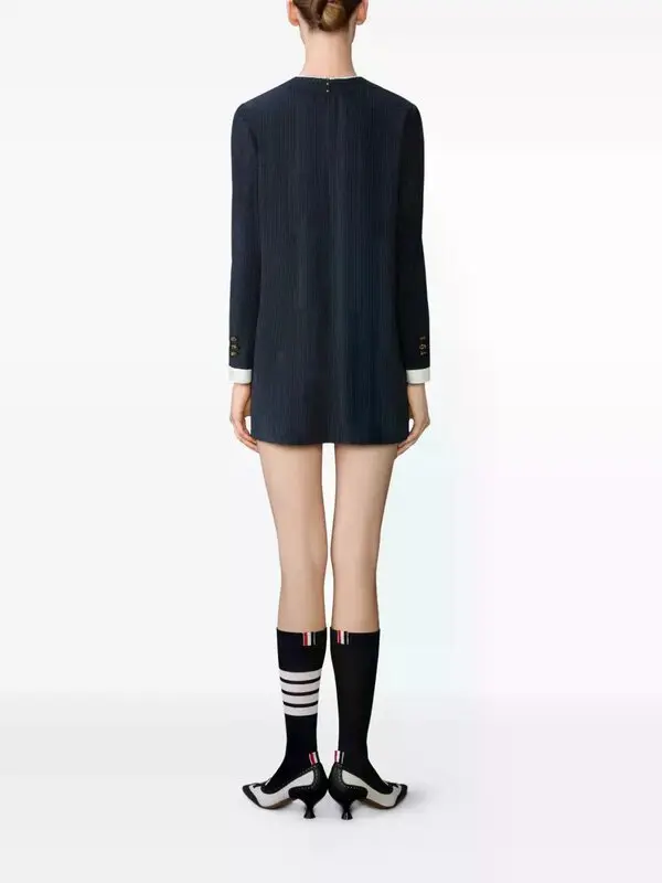 Thom Browne Pinstripe Mini Dress - Blue