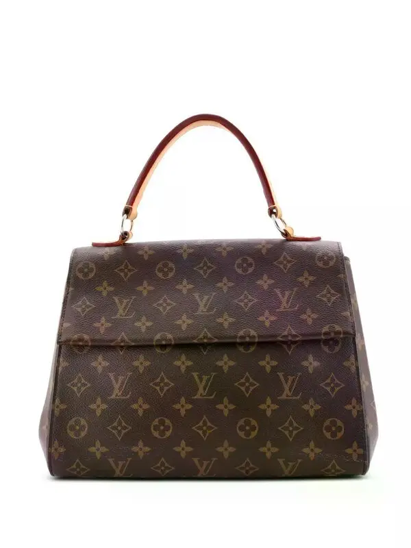 LOUIS VUITTON Cluny Top Handle Mm Monogram - Brown