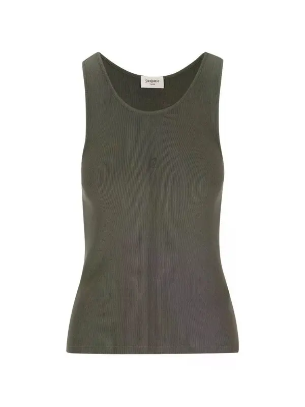 Saint Laurent Cassandre Tank Top - Green