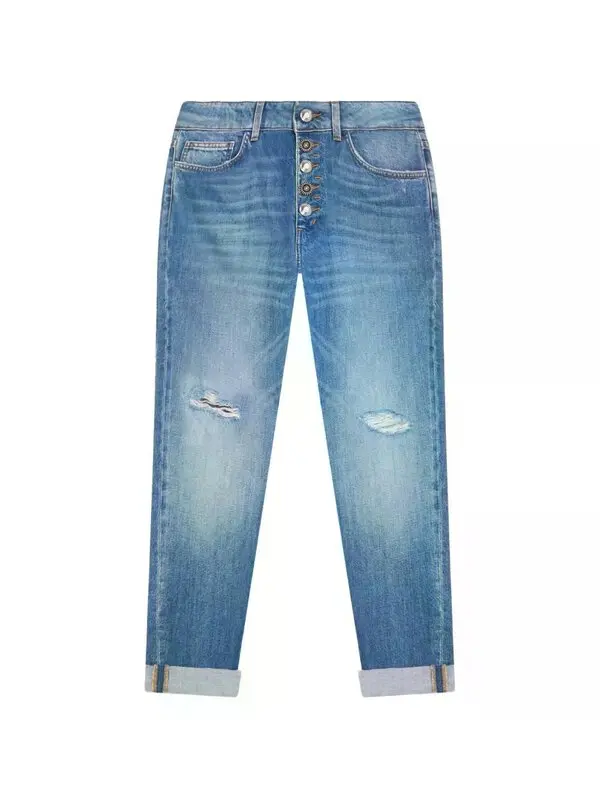 DONDUP Distressed Buttoned Jeans - Blue