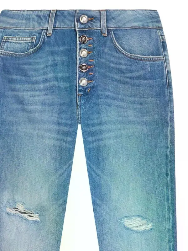 DONDUP Distressed Buttoned Jeans - Blue