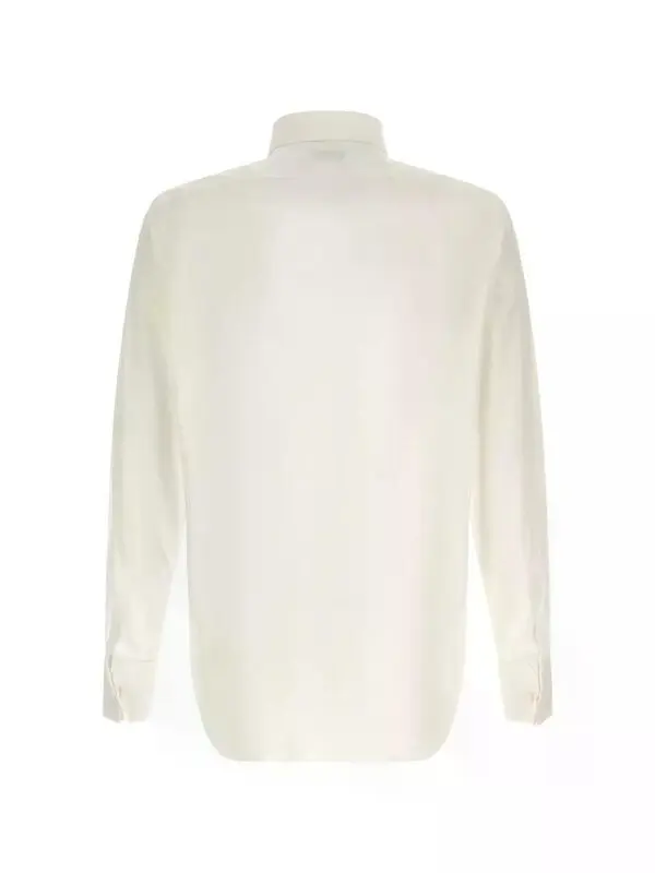 FINAMORE 1925 Napoli Classic Tuxedo Plastron Shirt - White