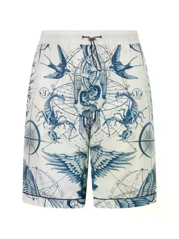 Philipp Plein Printed Silk Shorts