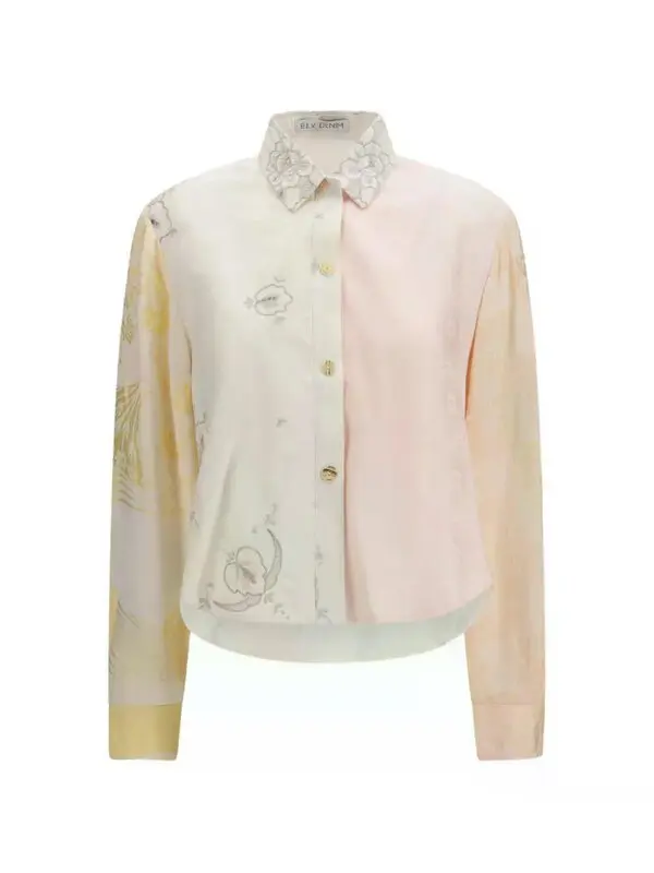 E.L.V. DENIM Emilie Floral Collar Shirt