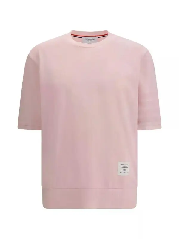 Thom Browne Stripe-detail T-shirt - Pink