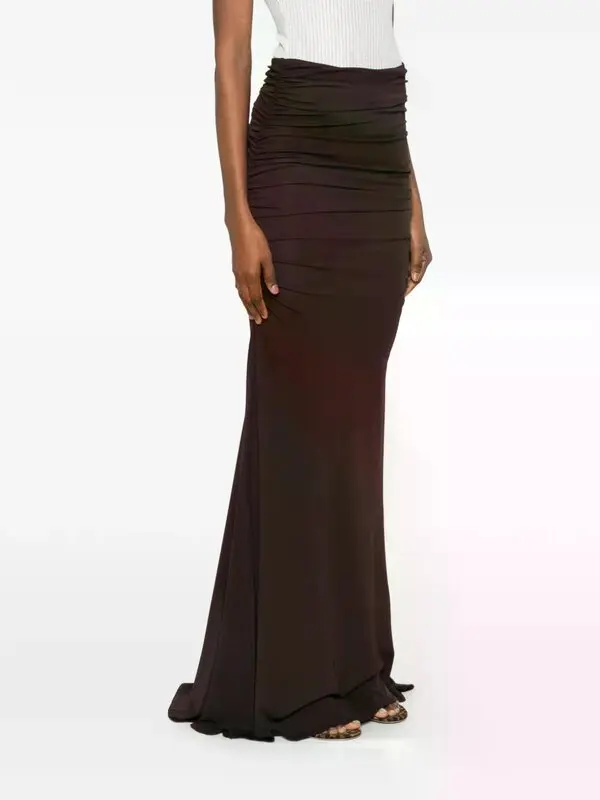 Elisabetta Franchi Crêpe Jersey Draped Maxi Skirt