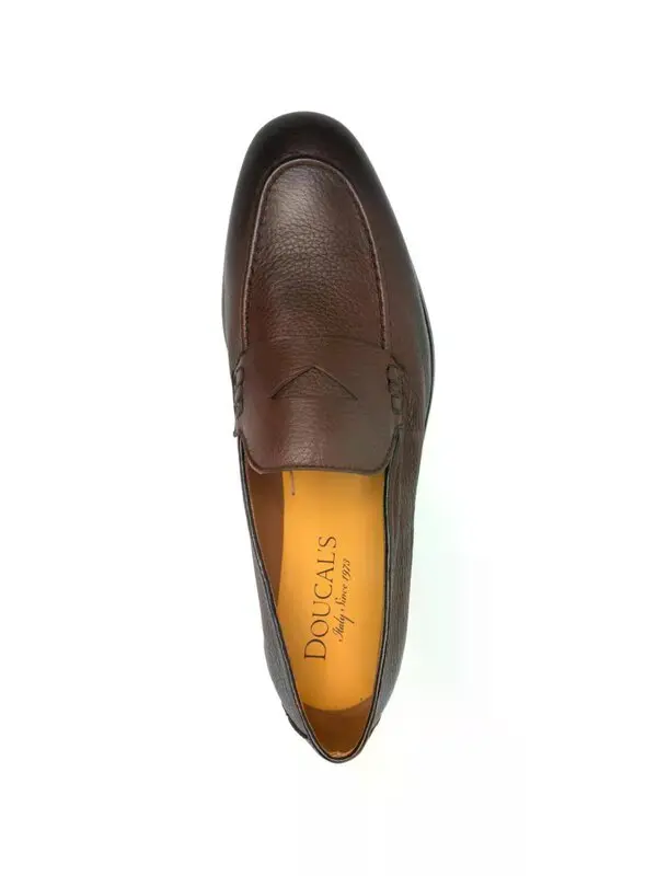 DOUCAL'S Leather Penny Loafers - Brown