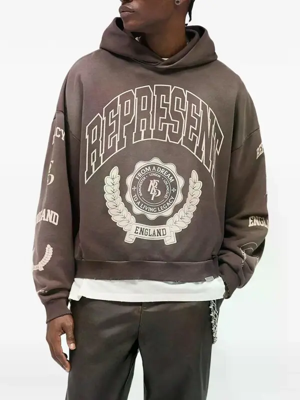 REPRESENT Legacy Crest Hoodie - Brown