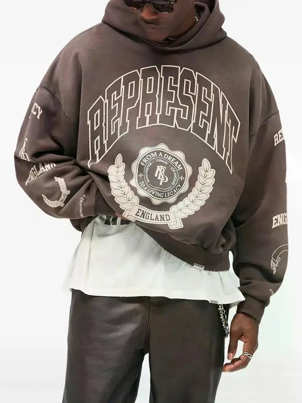 REPRESENT Legacy Crest Hoodie - Brown
