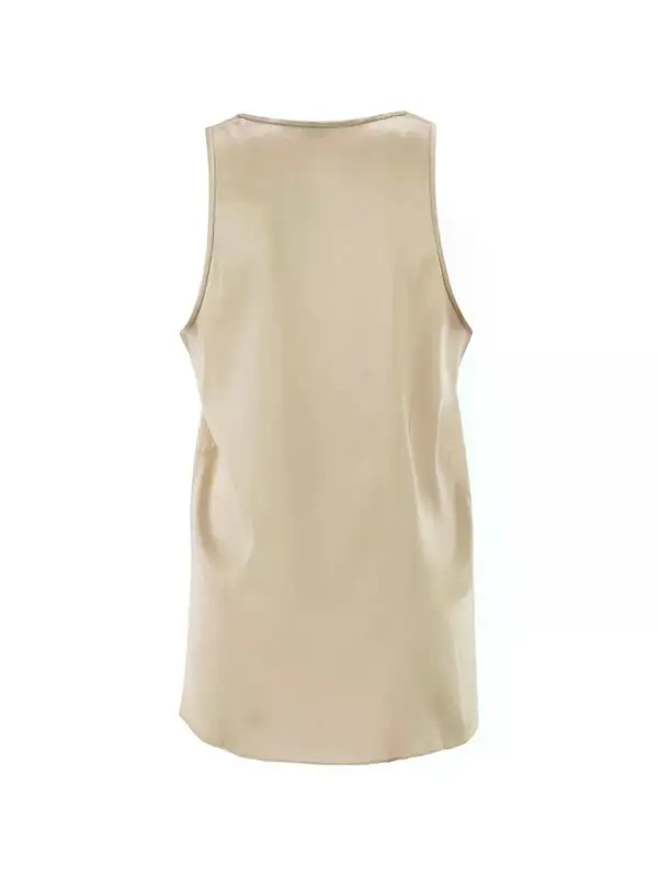 Brunello Cucinelli Satin Scoop-neck Top - Neutrals