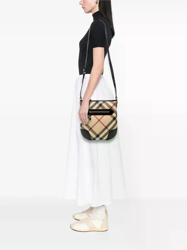 Burberry 2000-2017 Supernova Check Coated Canvas Dryden Crossbody Bag