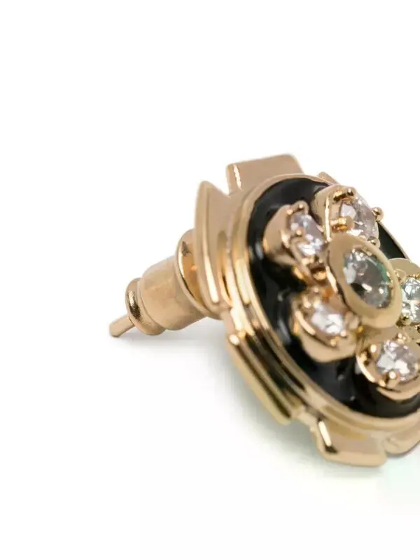 FERRAGAMO Asymmetrical Charm Gancini Earrings - Gold