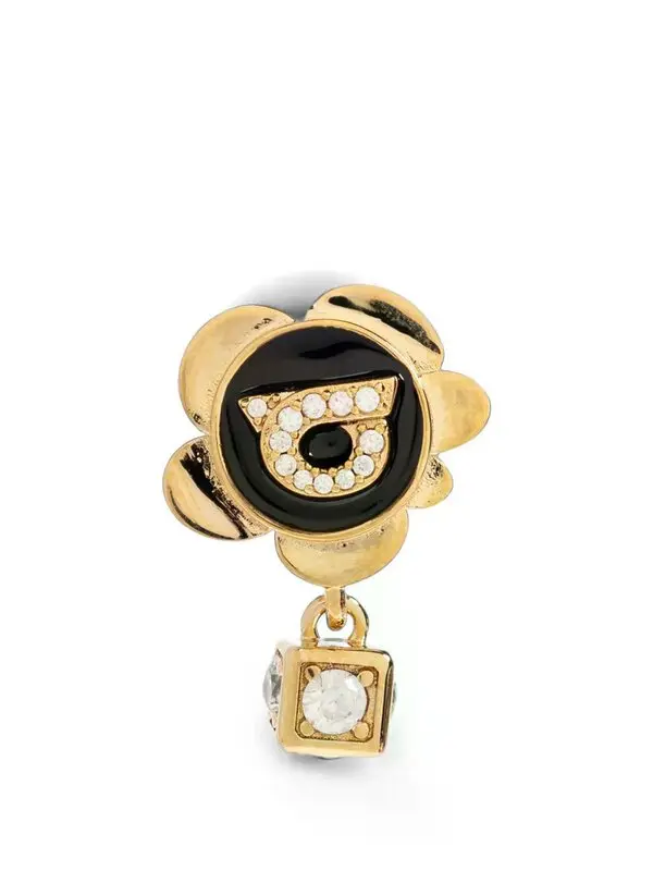 FERRAGAMO Asymmetrical Charm Gancini Earrings