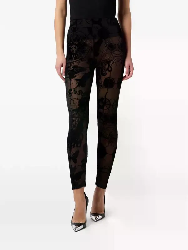 Philipp Plein Embroidered Leggings