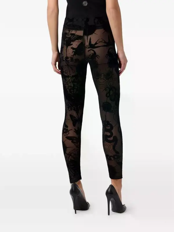 Philipp Plein Embroidered Leggings