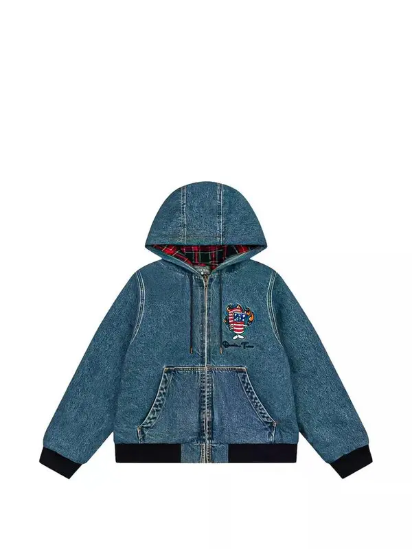 DENIM TEARS Logo-embroidered Hooded Jacket
