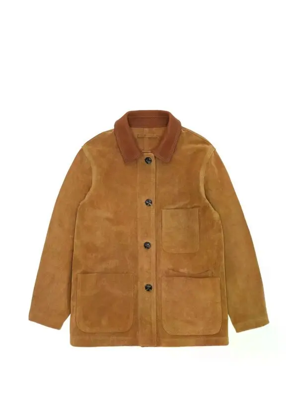 FORTELA Suede Leather Jacket - Brown