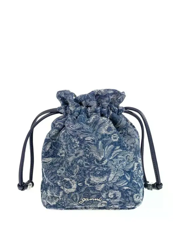 GANNI Floral-pattern Drawstring Tote Bag