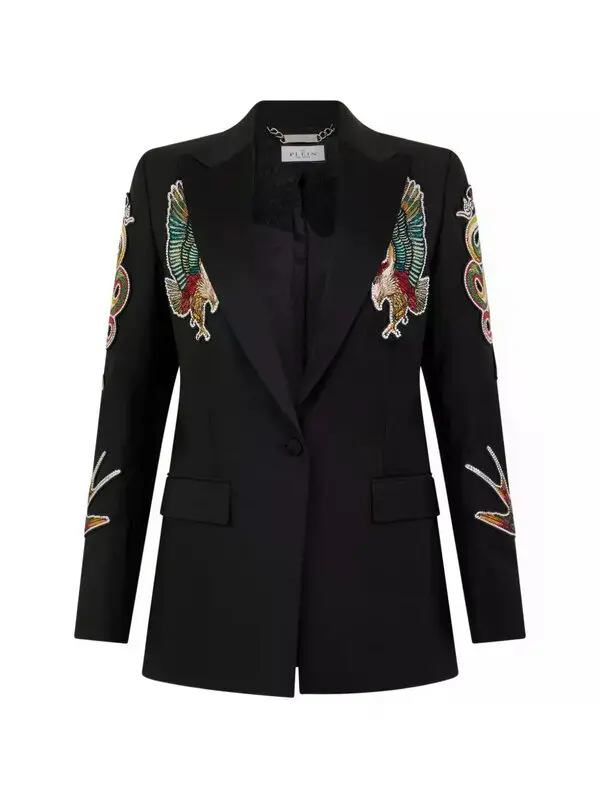 Philipp Plein Buttoned Embroidered Blazer