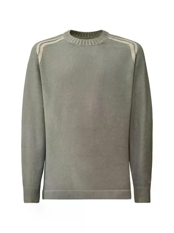 C.P. COMPANY Crew-neck Sweater With Stripe Detail - Grey