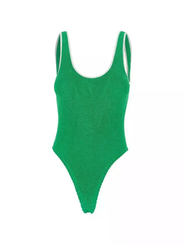 Hunza G Faye Piped Swimsuit - Green