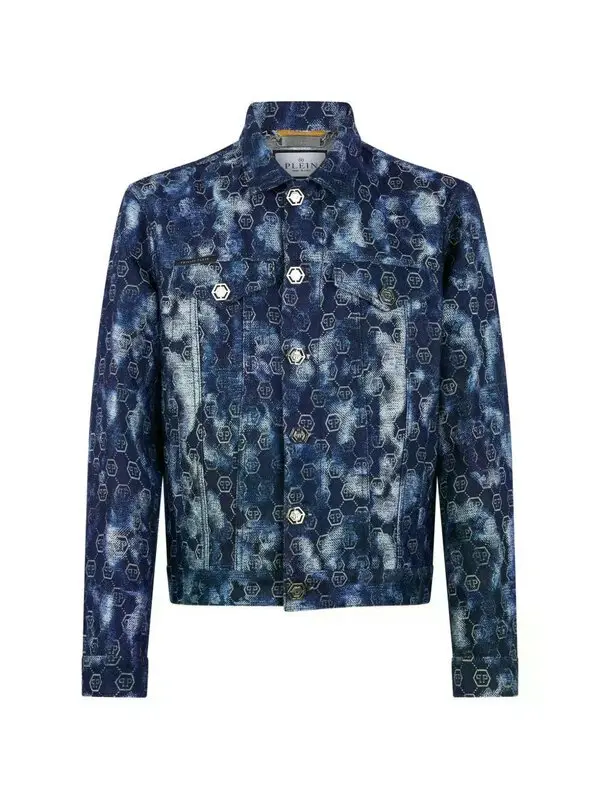 Philipp Plein Monogram-detail Buttoned Jacket