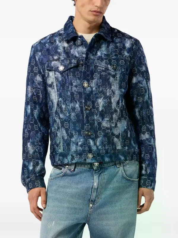 Philipp Plein Monogram-detail Buttoned Jacket