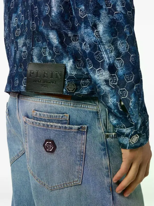 Philipp Plein Monogram-detail Buttoned Jacket