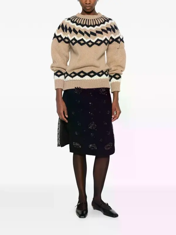 N°21 Geometric-pattern Sweater