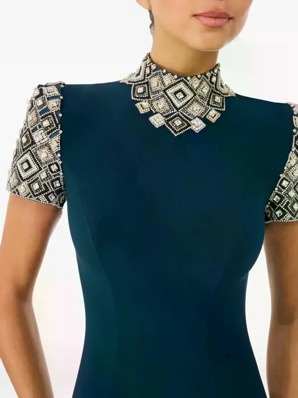 Jenny Packham Pricile Embellished Maxi Dress - Blue