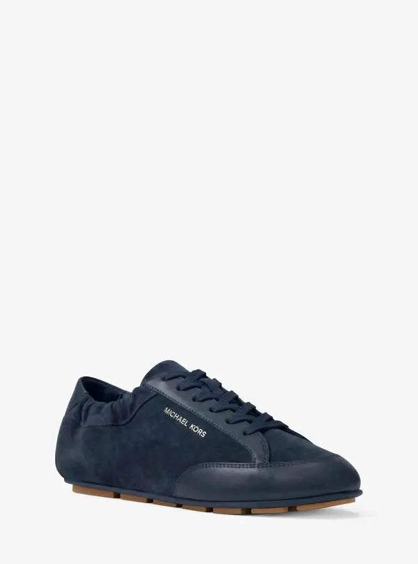 Michael Kors Susie Suede And Leather Trainer