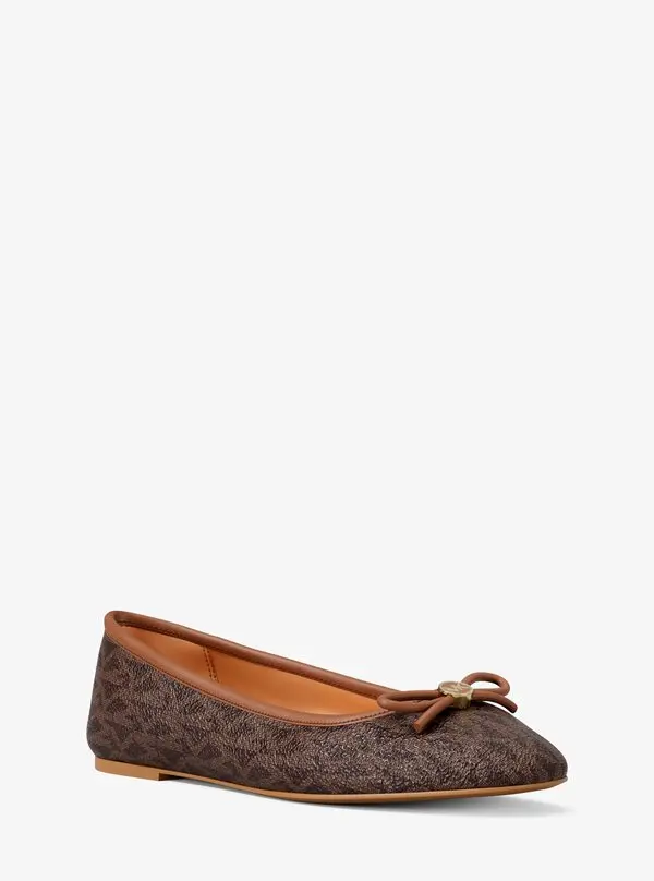 Michael Kors Savannah Signature Logo Ballet Flat