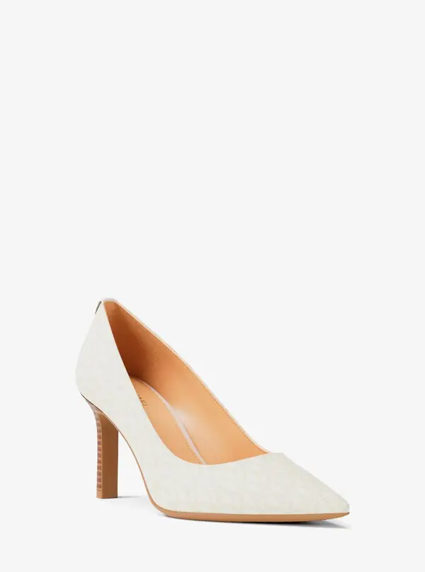 Michael Kors Willa Signature Logo Pump - Natural
