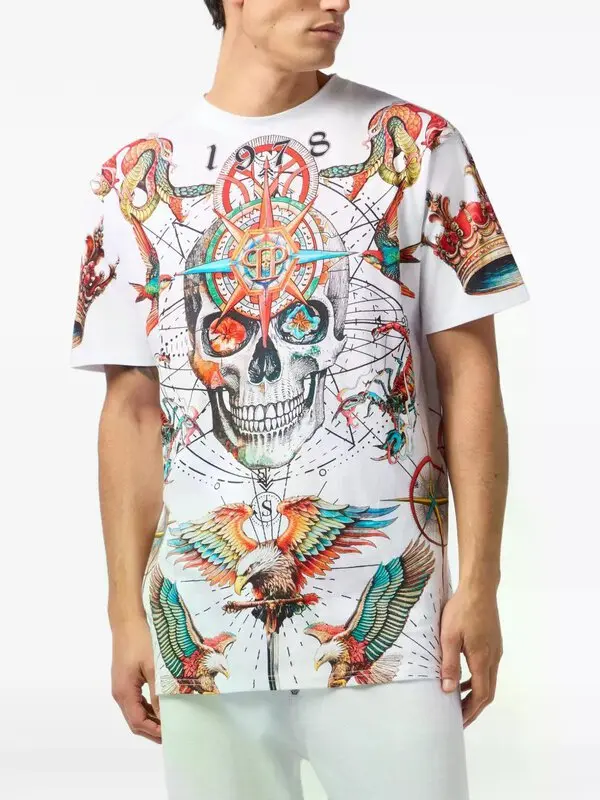 Philipp Plein Round-neck Short-sleeve T-shirt - White