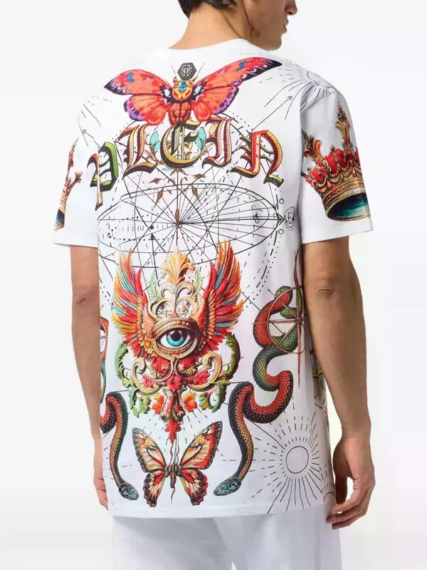 Philipp Plein Round-neck Short-sleeve T-shirt - White