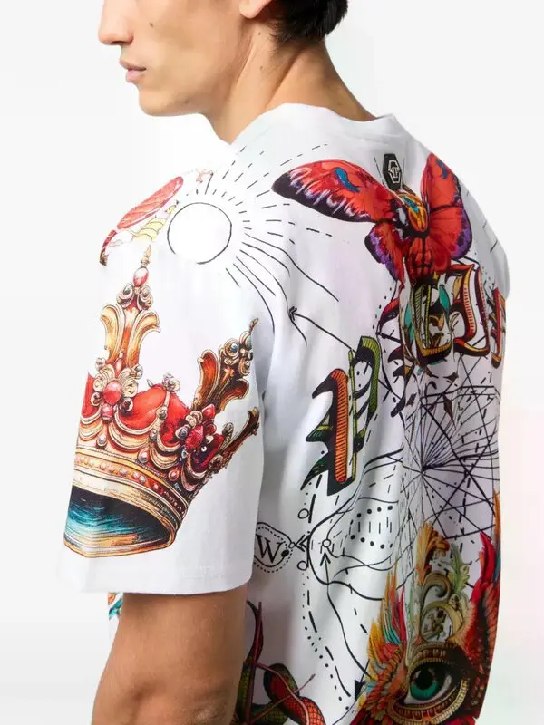 Philipp Plein Round-neck Short-sleeve T-shirt - White