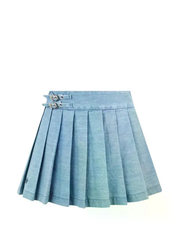 Philipp Plein Mini Pleated Skirt - Blue